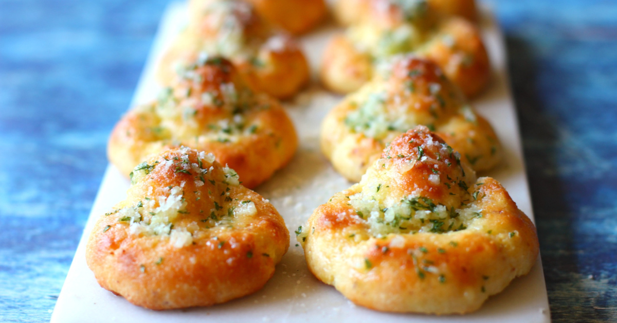 Keto Garlic Parmesan Knots - Healing Gourmet